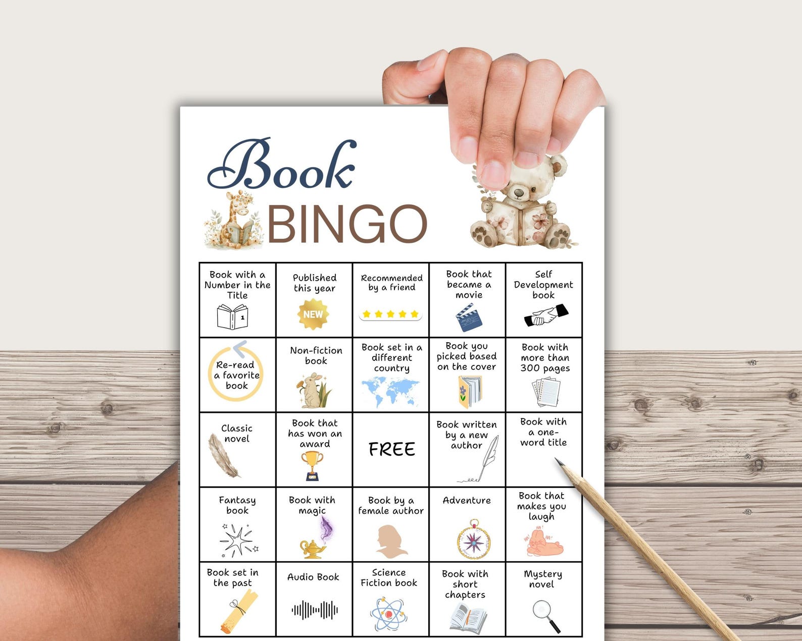 Book Bingo Printable, Reading Challenge, Book Clube Games, Reading Log ...