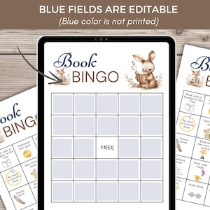 Book Bingo Printable, Reading Challenge, Book Clube Games, Reading Log ...