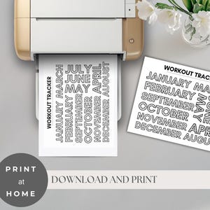 Workout Tracker 2025 Printable, Daily Monthly Yearly Fitness Tracker ...