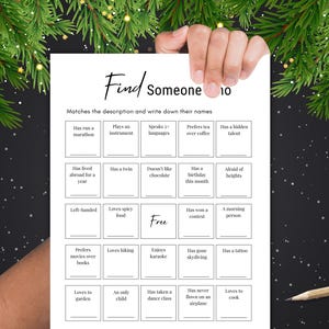 Find Someone Who Bingo Printable, Office Party Game, Team Building ...