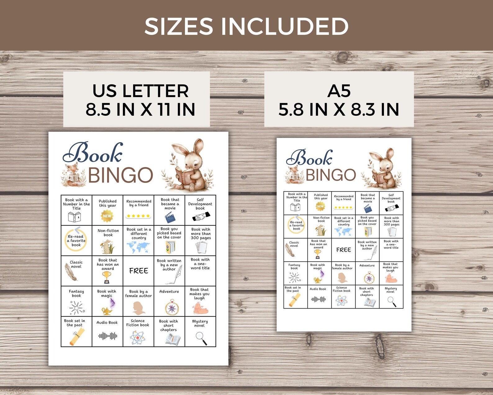 Book Bingo Printable, Reading Challenge, Book Clube Games, Reading Log ...