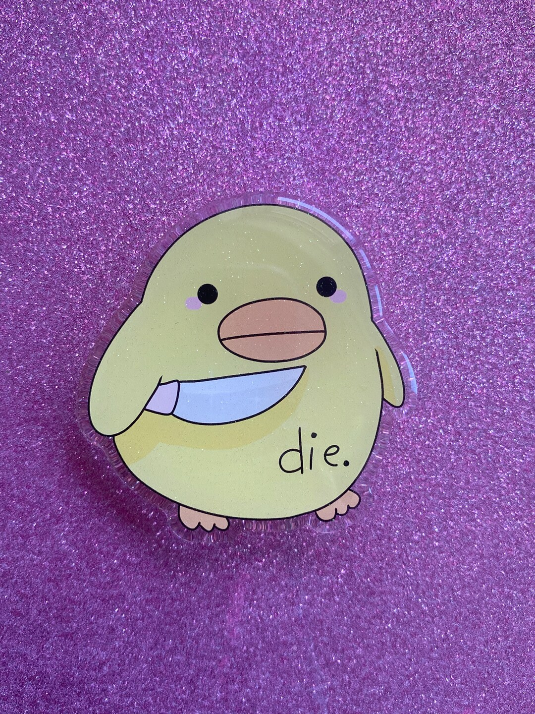 Knife Duck Funny Phone Popper Grip - Etsy