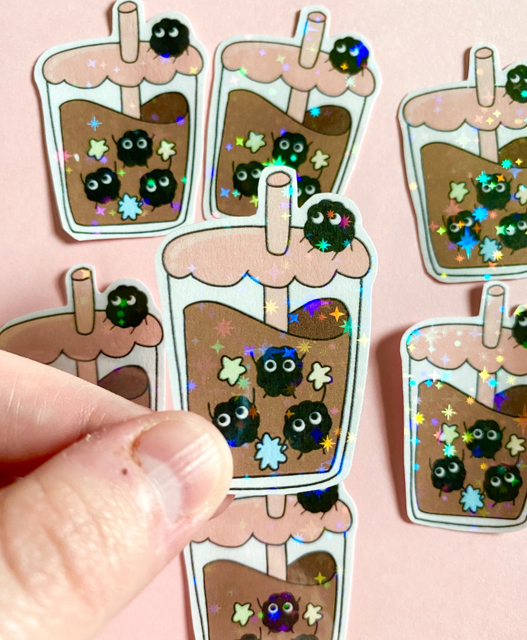 Boba Themed Stickers Soot Sprites Spirited Away - Etsy
