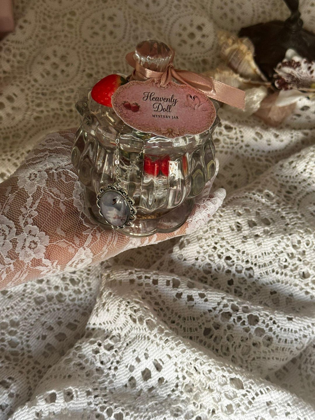 Coquette Mystery Jewelery Jar "heavenly Doll" - Etsy
