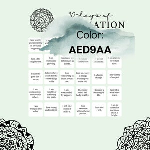 Customizable 30 Days of Affirmation Print - Etsy