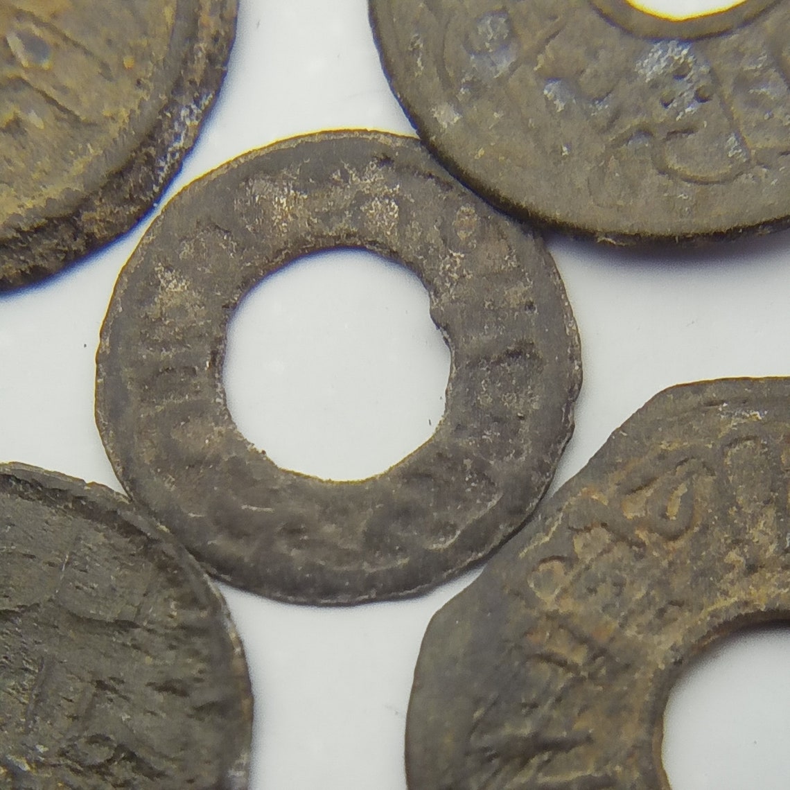 Indonesia Medieval Islamic Tin Coins 4 Pitis-sultanate of Palembang ...