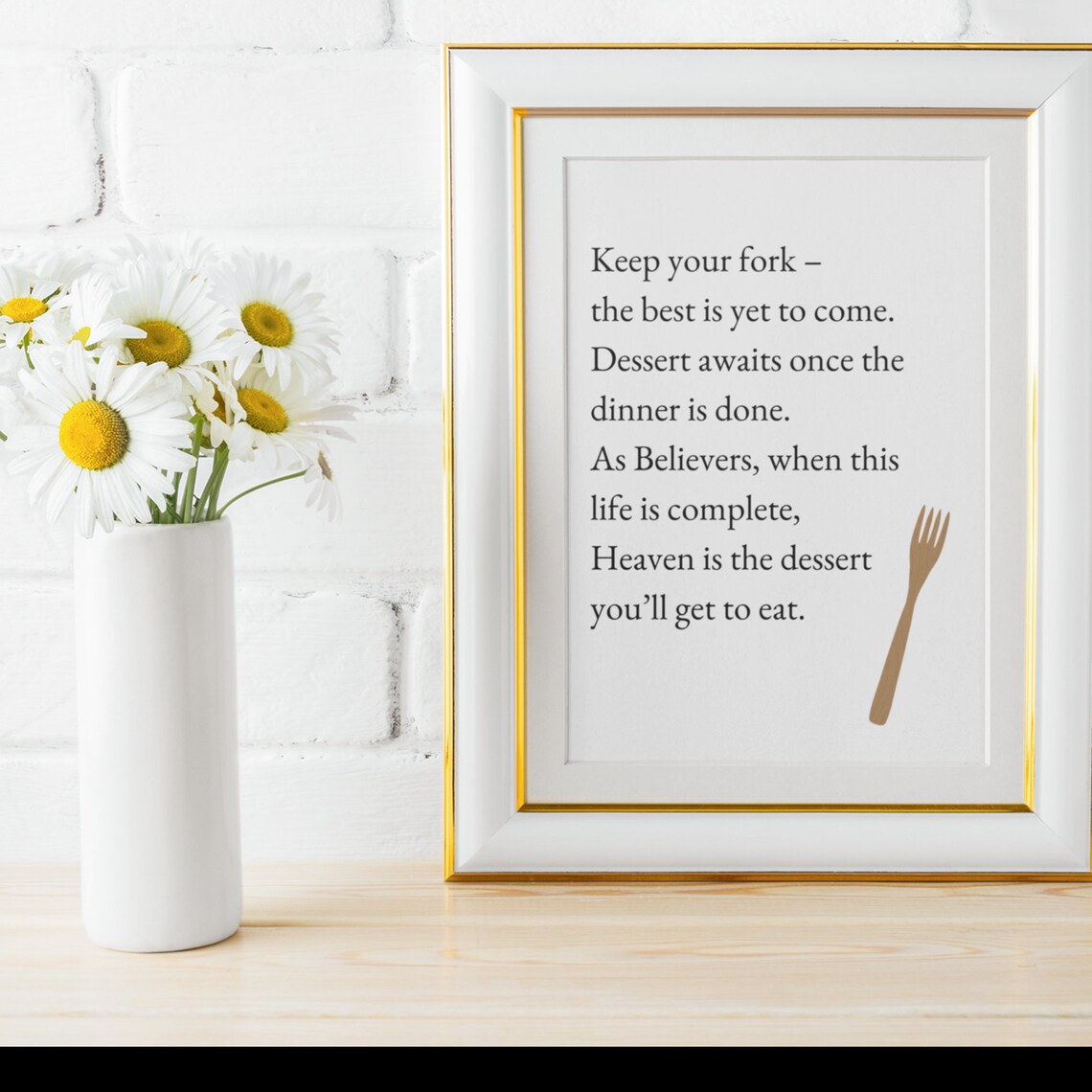 Keep Your Fork, Wall Art, Kitchen Art, House Warming, Wedding Gift ...