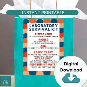 2025 Lab Week Printable Gift Laboratory Survival Kit Gift Tag Mystery ...