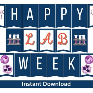 Lab Week Banner Digital Printable Hematology Laboratory Appreciation ...