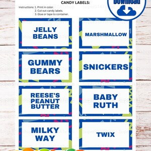 Instant Printable Lab Week Candy Buffet Candy Bar Labels Saved by the ...