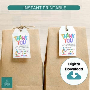 Printable Lab Week 2025 Gift Tag Mystery Diagnostic Digital Download ...