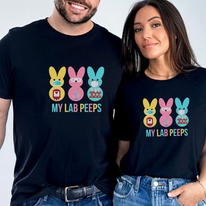 Cute Laboratory Shirt Easter Peeps Medical Lab Tech Bunny Tee Mad ...