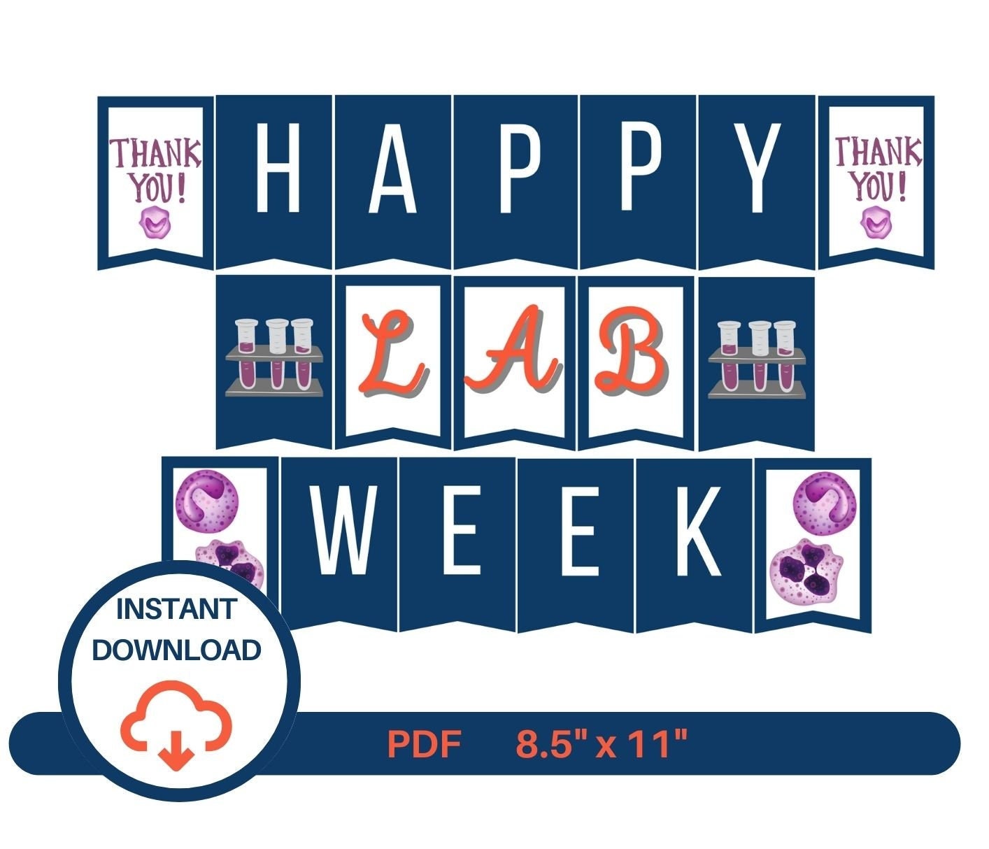 Lab Week Banner Digital Printable Hematology Laboratory - Etsy