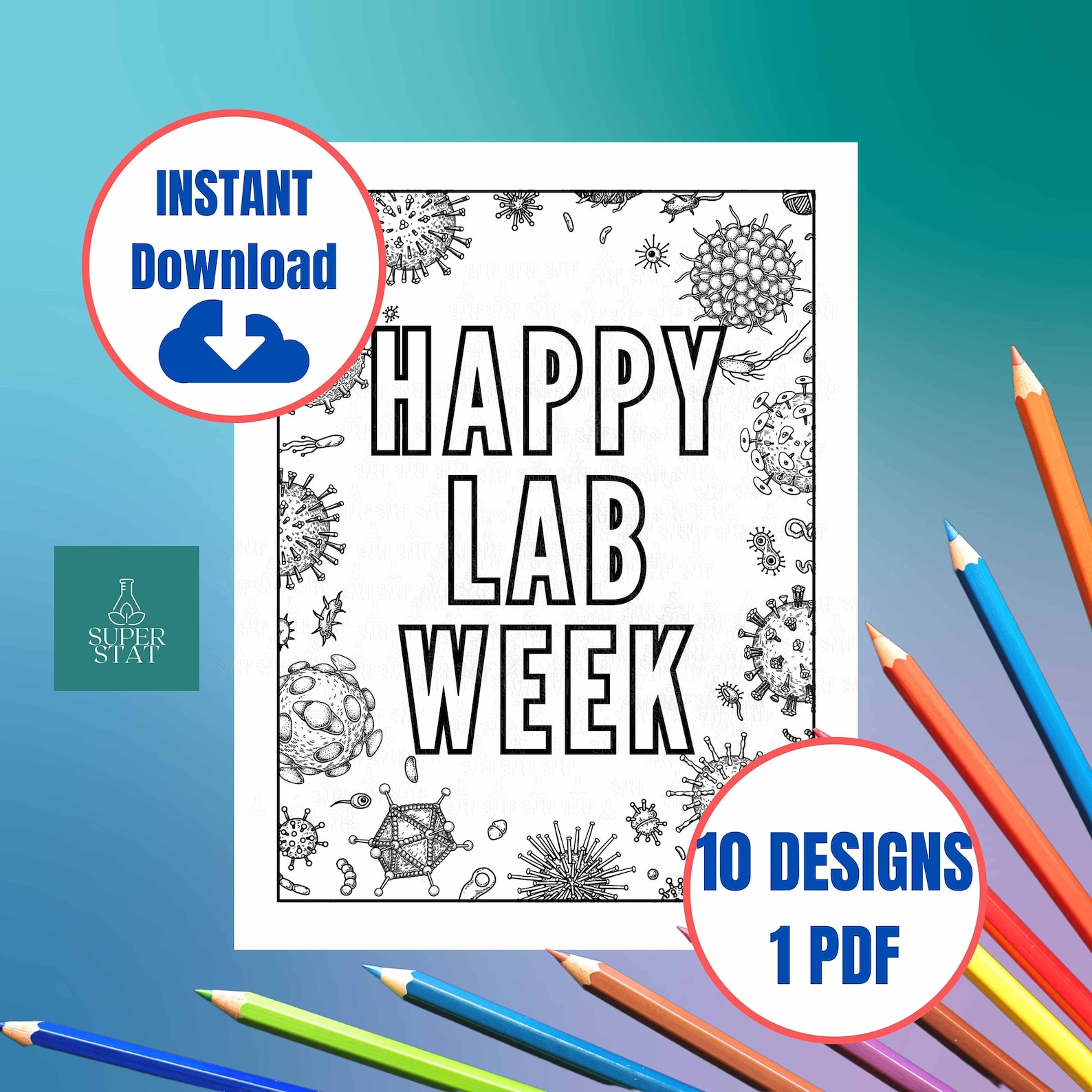 Printable Lab Week Game Digital Coloring PDF Laboratory Week 2026 ...