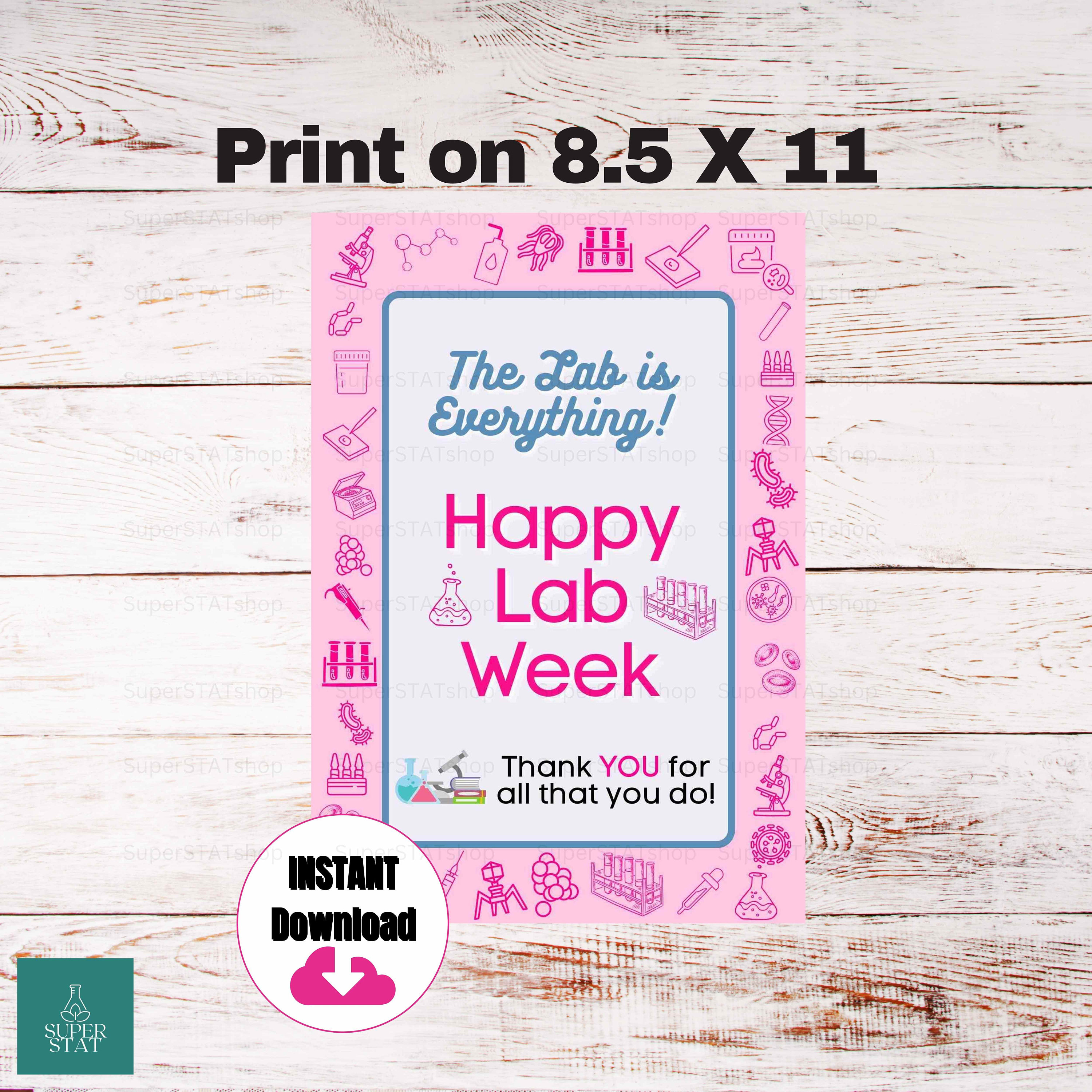 Lab Week 2024 Printable Flyer, Appreciation Medical Laboratory Week ...