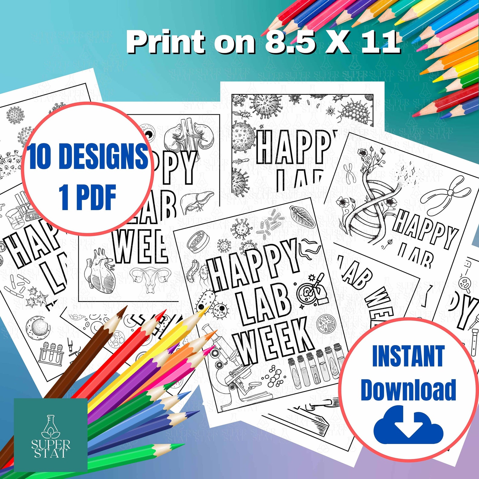 Printable Lab Week Game Digital Coloring PDF Laboratory Week 2026 ...