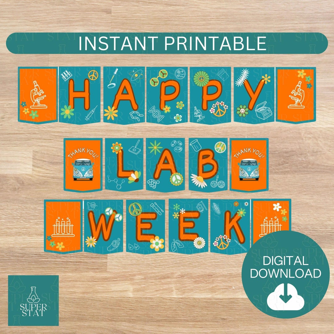 Printable Lab Week 2025 Banner Mystery Machine Diagnostics Laboratory ...