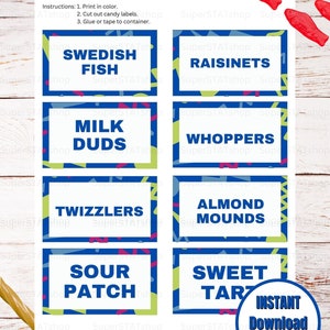 Instant Printable Lab Week Candy Buffet Candy Bar Labels Saved by the ...