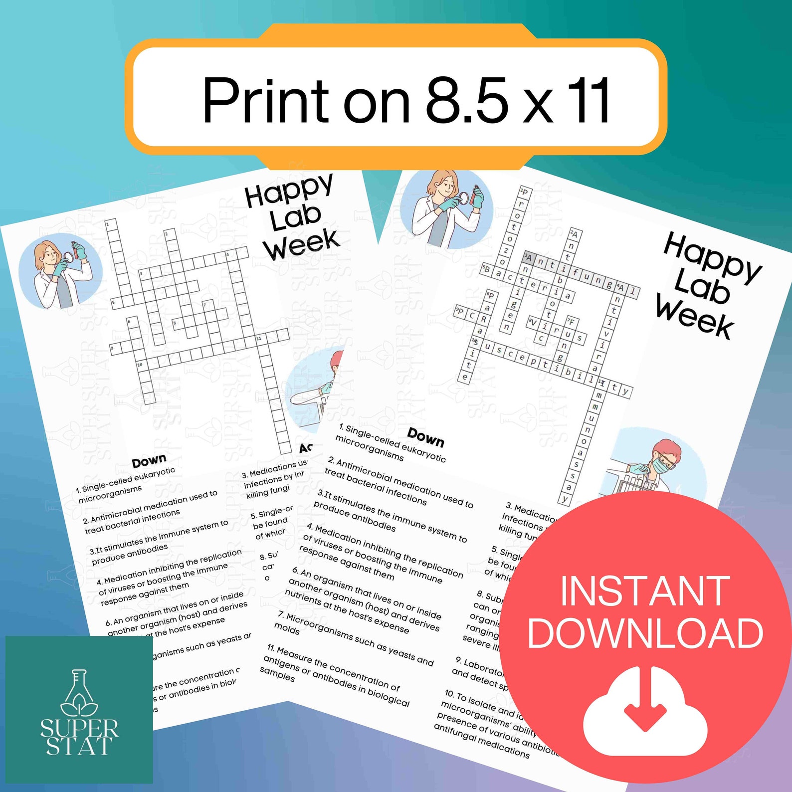 Printable Lab Week Game, Crossword Laboratory Week 2024, Lab is ...
