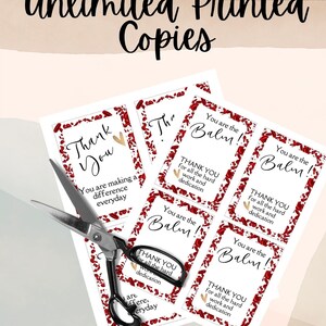 Printable Gift Tag You're the BALM Chapstick Lip Balm Giftlab Week 2025 ...