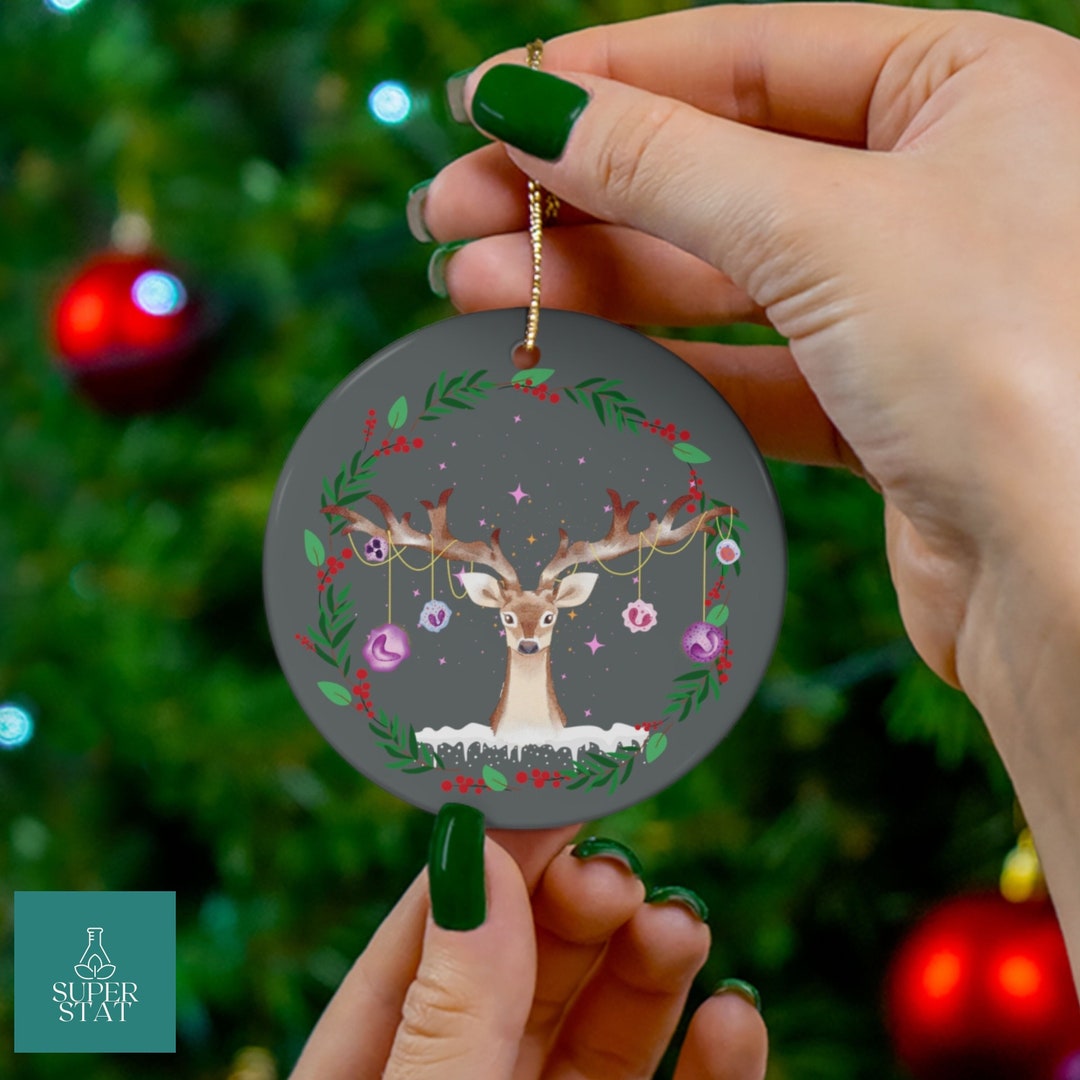 Hematology Christmas Ornament, Reindeer, Laboratory Scientist Xmas Gift ...