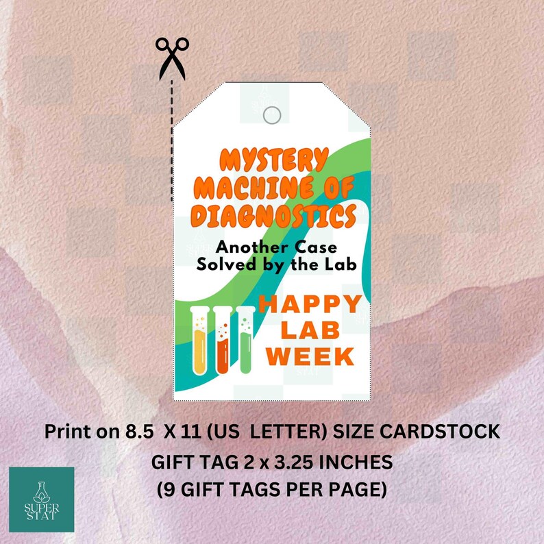 Lab Week 2025 Gift Tag Printable Mystery Diagnostic Digital Download ...