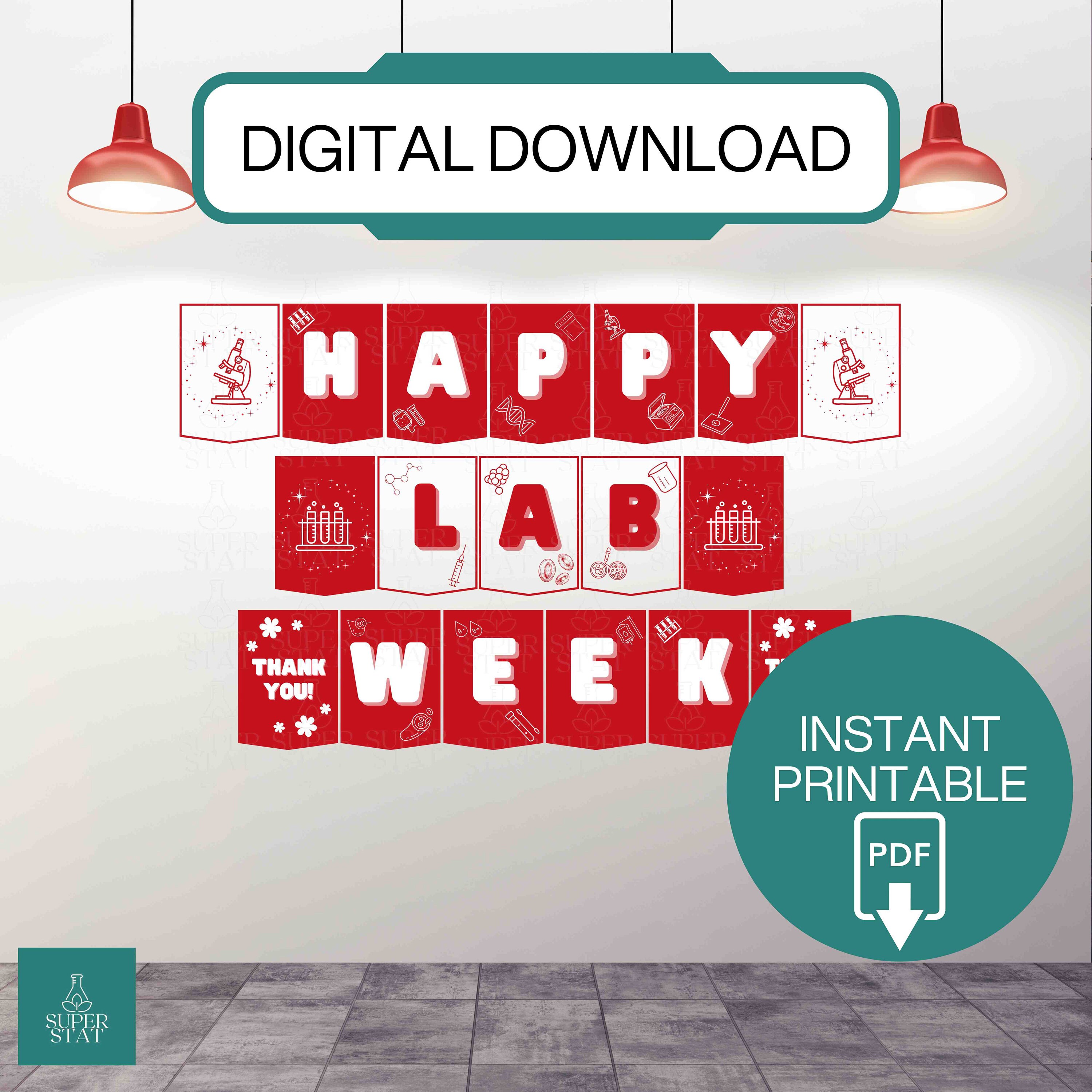 Printable Lab Week Banner, Lab is Everything, Blood Bank, Medical ...