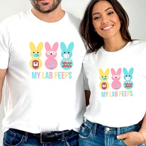 Cute Laboratory Shirt Easter Peeps Medical Lab Tech Bunny Tee Mad ...