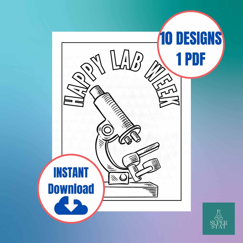 Printable Lab Week Game Digital Coloring PDF Laboratory Week 2024 Instant Download Lab ...
