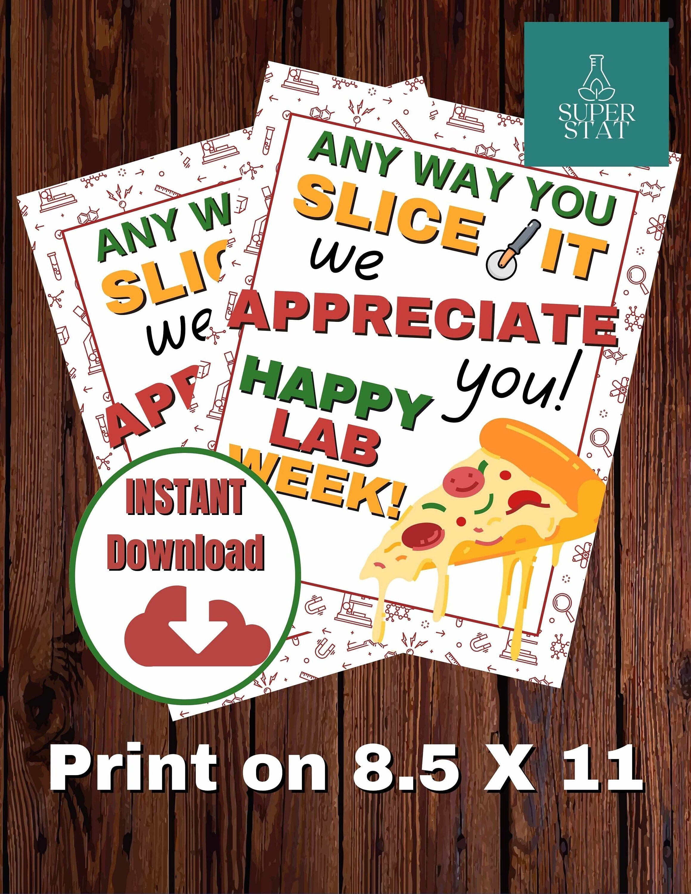 Lab Week 2025 Printable Pizza Party Flyer Appreciation Medical ...