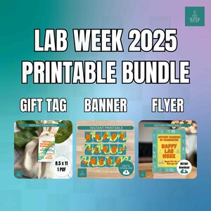 Instant Printable Lab Week 2025 Bundle Mystery Diagnostic Banner ...