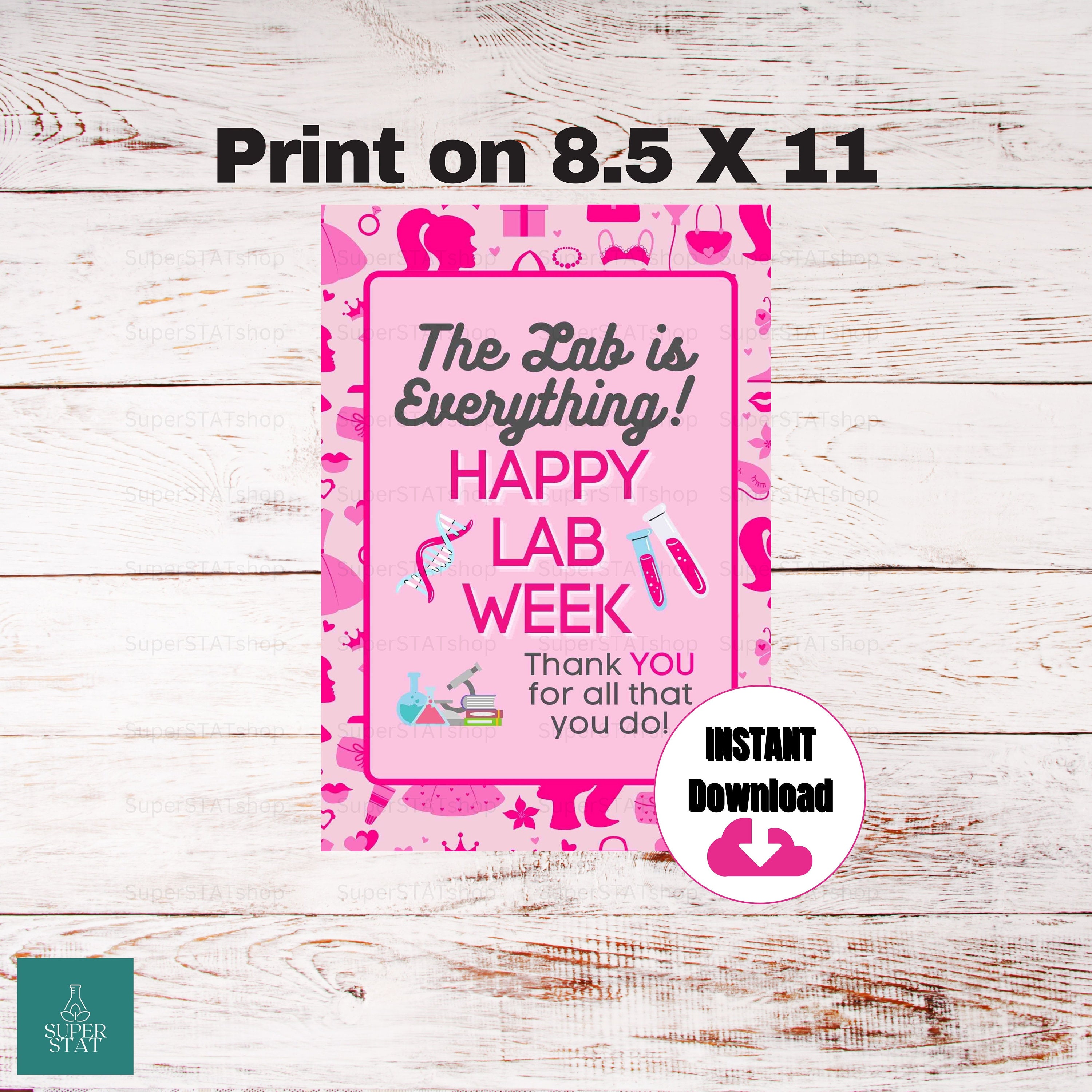 Lab Week 2024 Printable Decoration, Lab is Everything Flyer, Medical ...