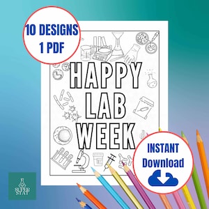 Printable Lab Week Game Digital Coloring PDF Laboratory Week 2025 ...