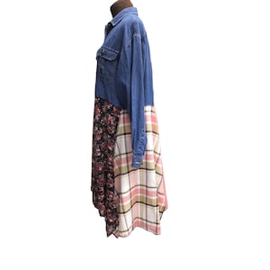 Ladies Upcycled Denim Bohemian Duster / Free Shipping - Etsy