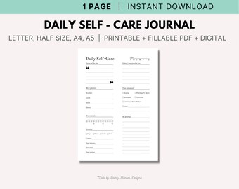 Self-care Planner Printable Self Care Planner Selfcare Journal Wellness ...
