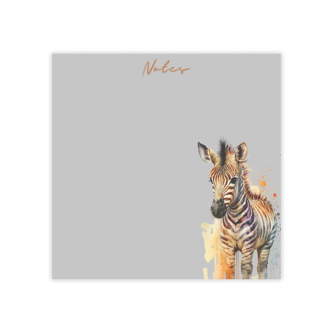 Animal Print Post-it Notes, Cute Watercolor Sticky Notes, Office ...