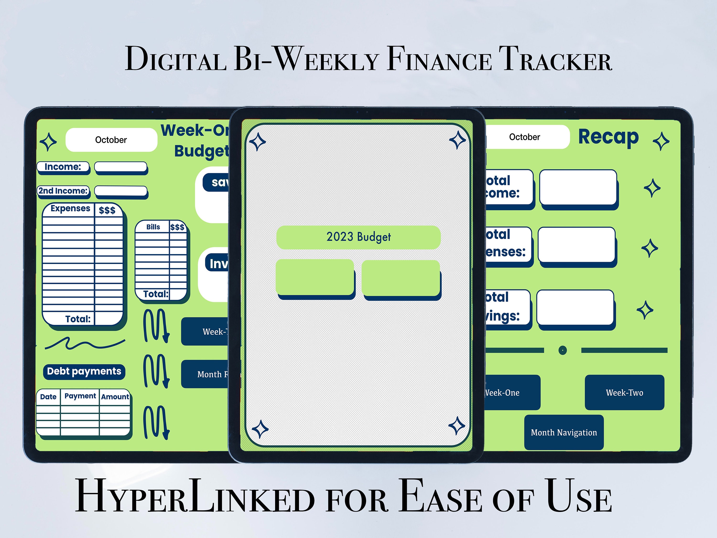 Bi-weekly Digital Finance Tracker, Goodnotes Planner, iPad Planner ...