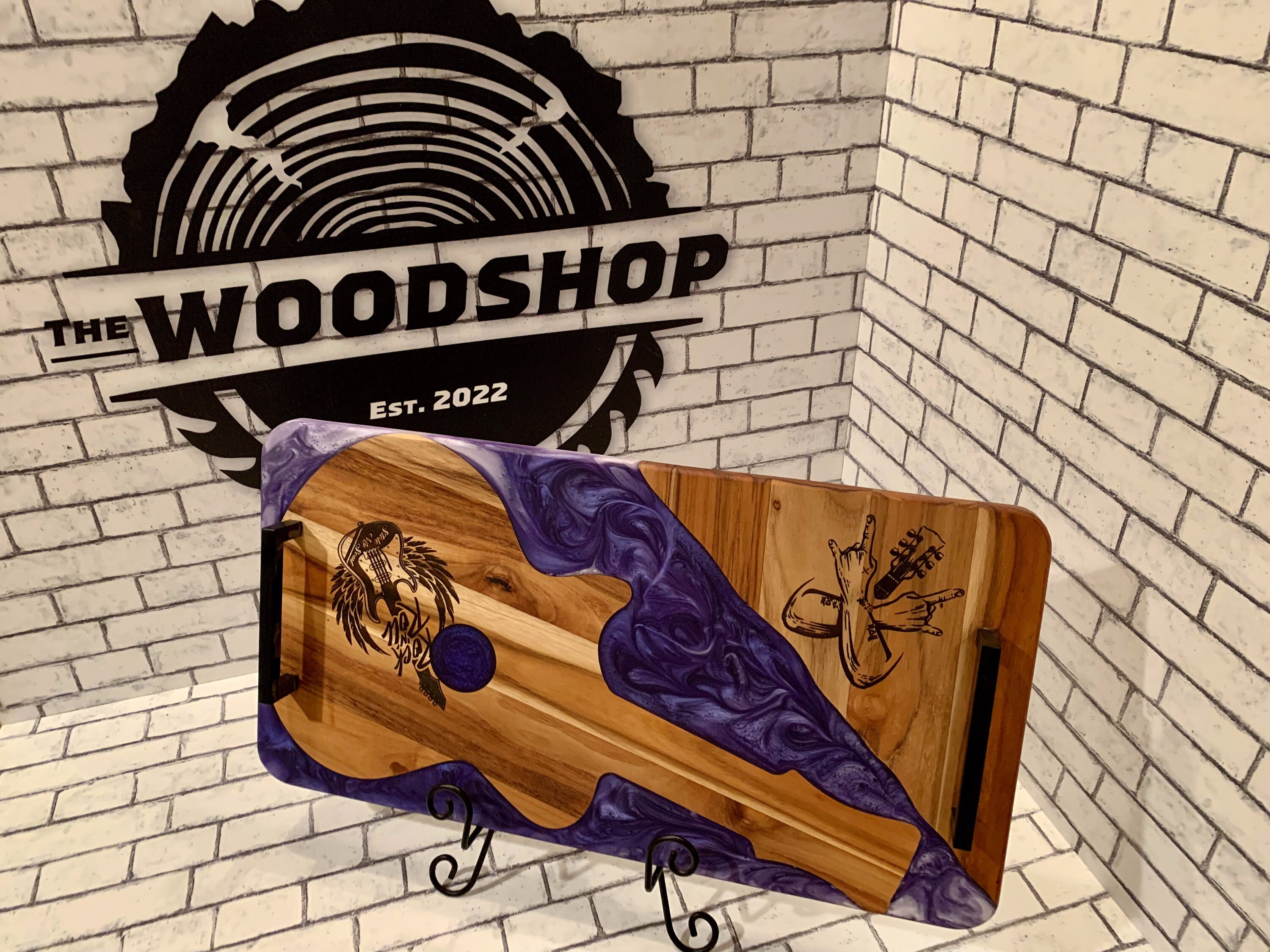 Guitar Charcuterie Board Guitar Teak Wood/ Resin Filled. - Etsy