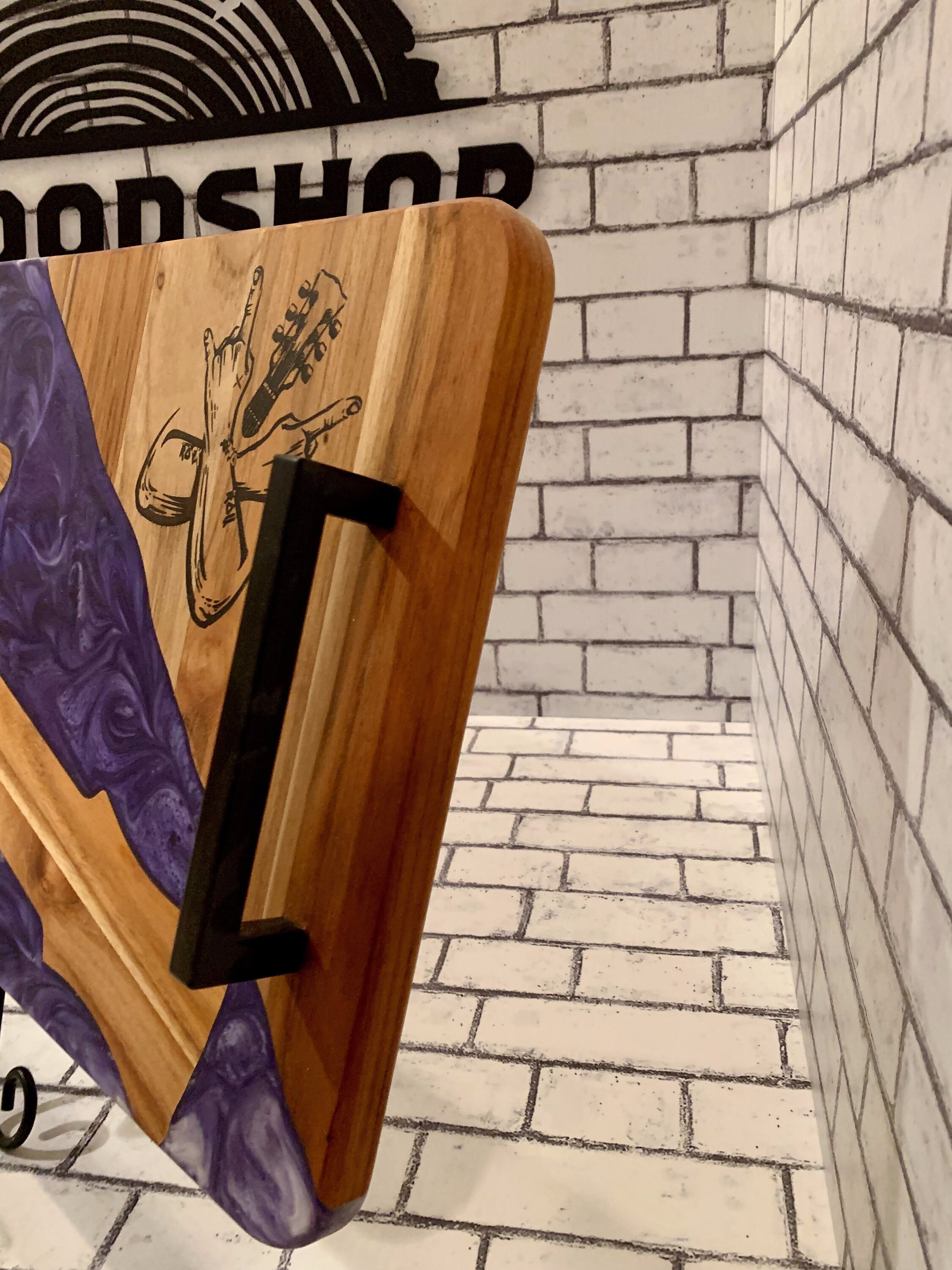 Guitar Charcuterie Board Guitar Teak Wood/ Resin Filled. - Etsy