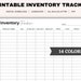 Printable Inventory Tracker, Inventory Log, Product Inventory ...