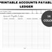 Printable Accounts Payable Ledger, Small Business Template, Bookkeeping ...