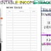 Printable Income Tracker, Monthly Budget Income Sheet, Finance Planer ...