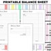 Printable Balance Sheet Template, Financial Statement, Assets ...