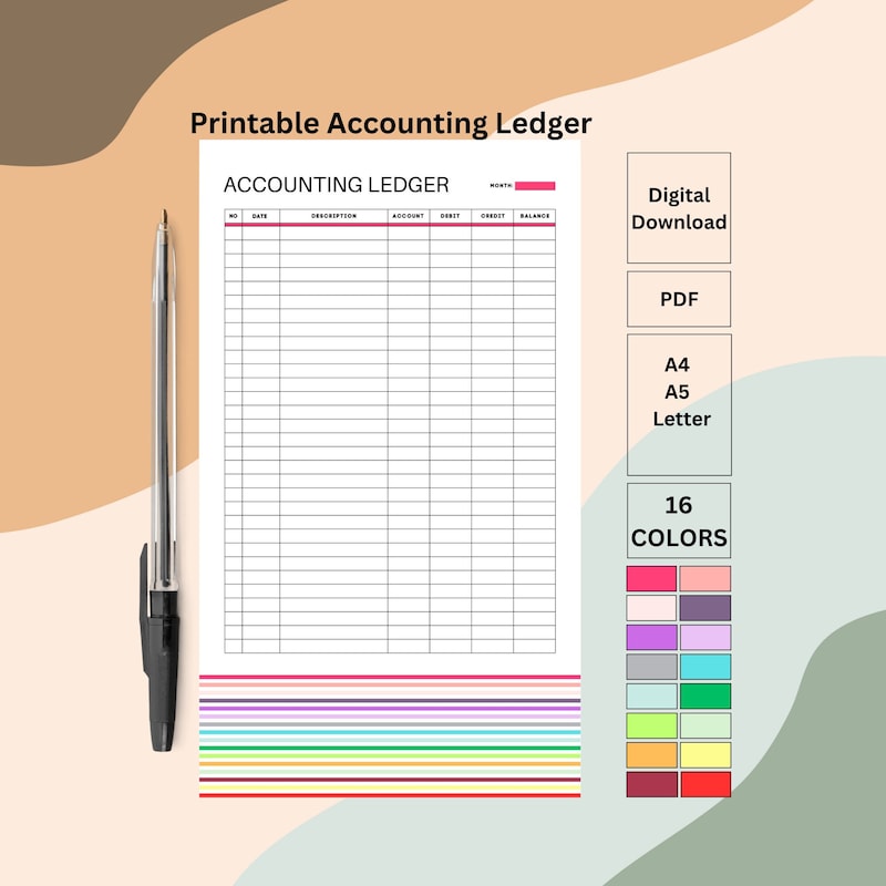 Accounting Books Printable - Etsy