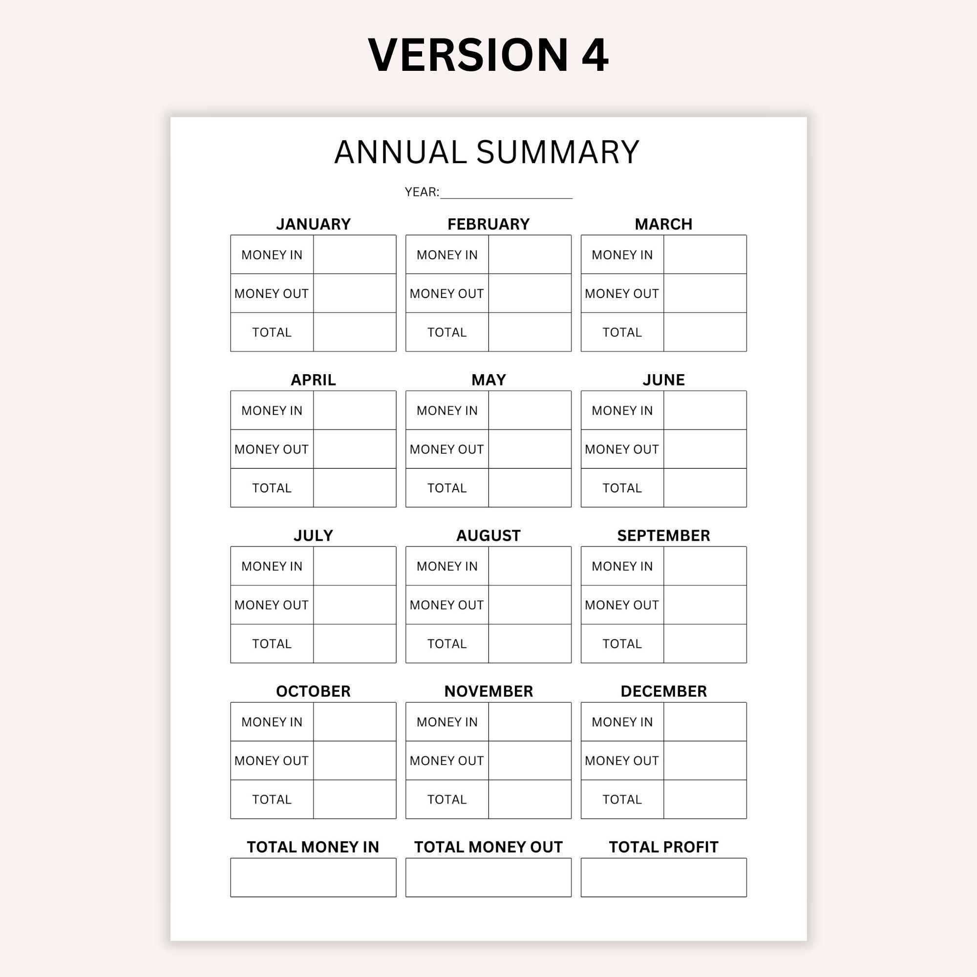 Printable Money Tracker, Expense Tracker, Savings Tracker, Money in ...