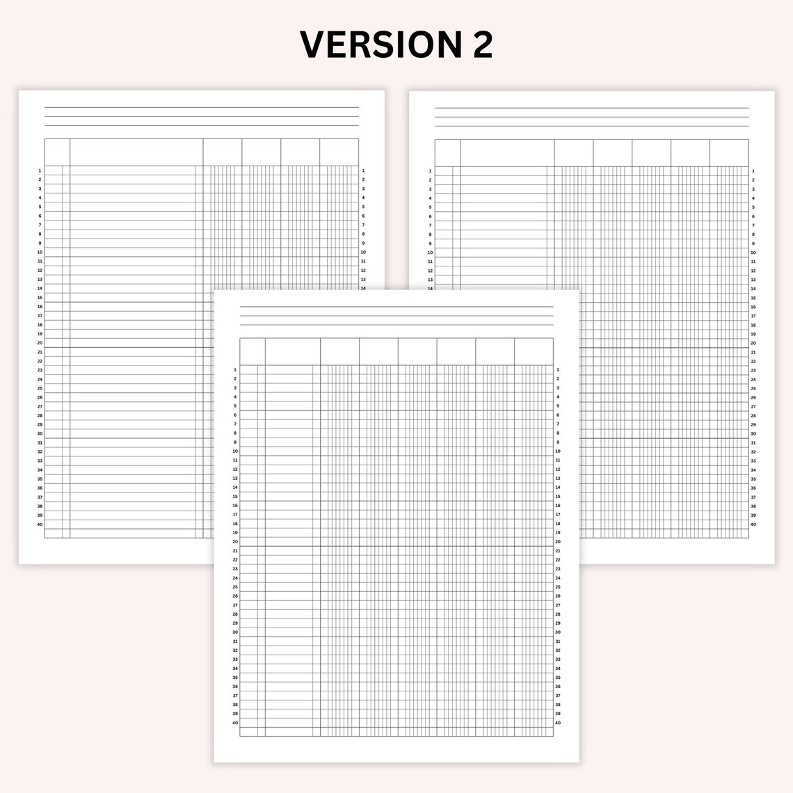 Printable Blank Accounting Ledger, Log for Credits and Debits ...