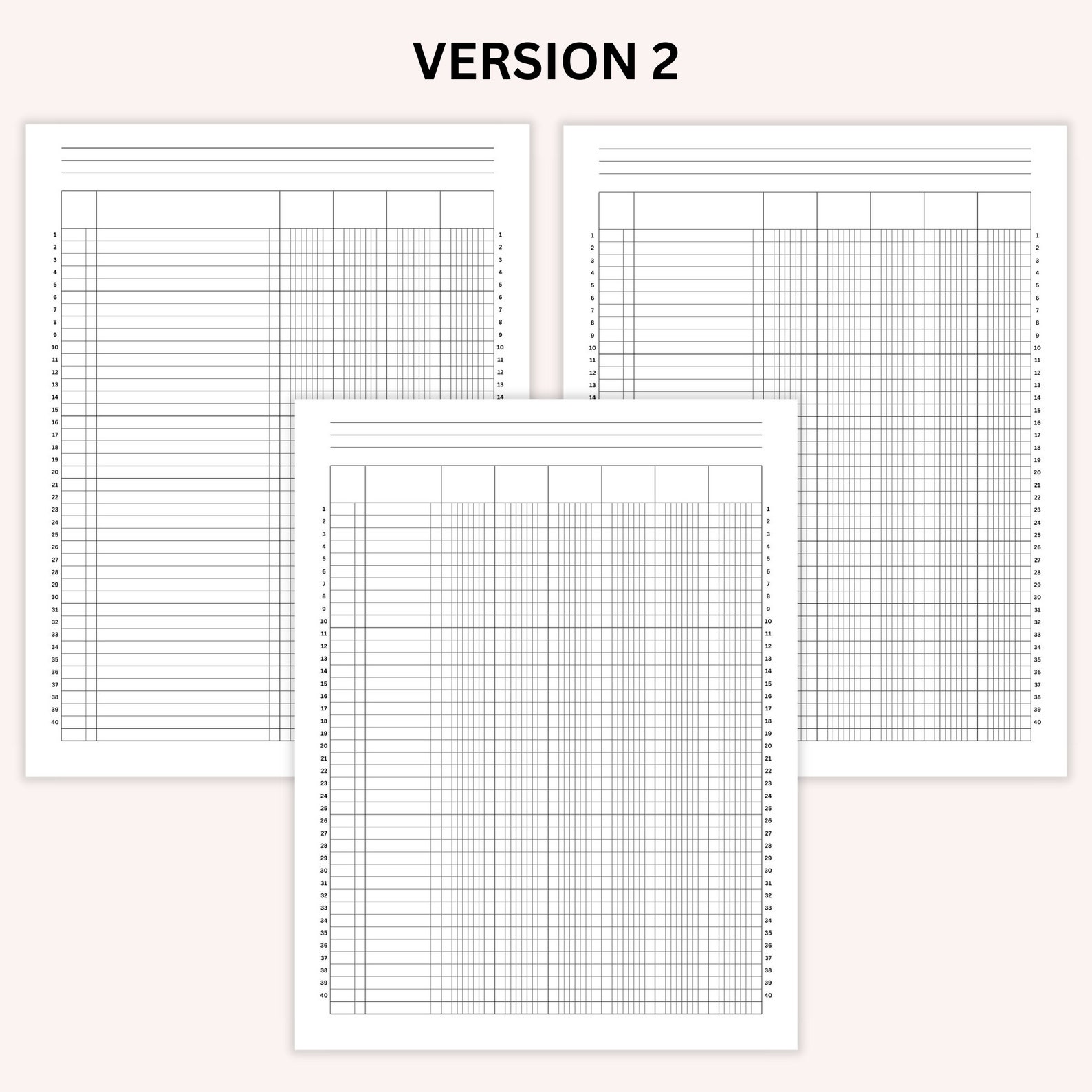 Printable Blank Accounting Ledger, Log for Credits and Debits ...