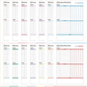 Printable Skincare Routine Planner, Self Care Organizer, Beauty Planner ...