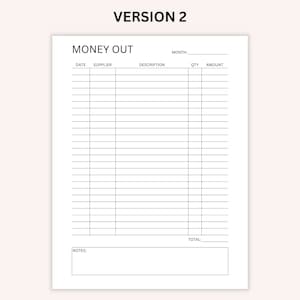 Printable Money Tracker, Expense Tracker, Savings Tracker, Money in ...