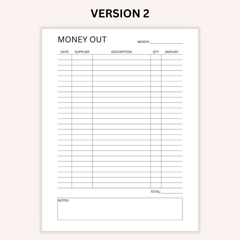 Printable Money Tracker, Expense Tracker, Savings Tracker, Money in ...
